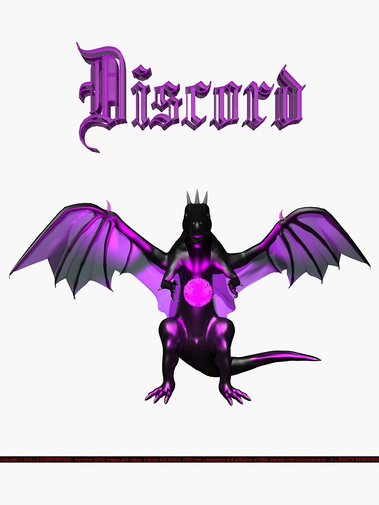 "558. Discord (male Raax Dragon)" Sticker by ciullocorp | Redbubble