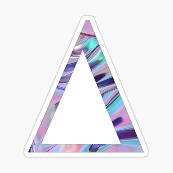 "Delta- Holographic/ Chrome- Greek letter" Sticker by hopefuldesigns ...