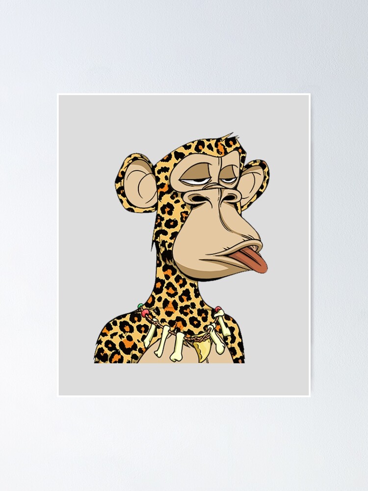 "Monkey NFT Bored Ape Yacht Club #3 funny nft gift idea" Poster for ...
