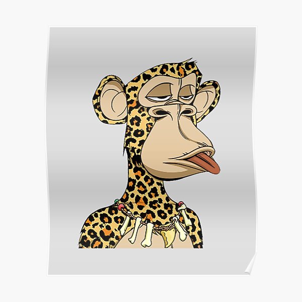 "Monkey NFT Bored Ape Yacht Club #3 funny nft gift idea" Poster for ...