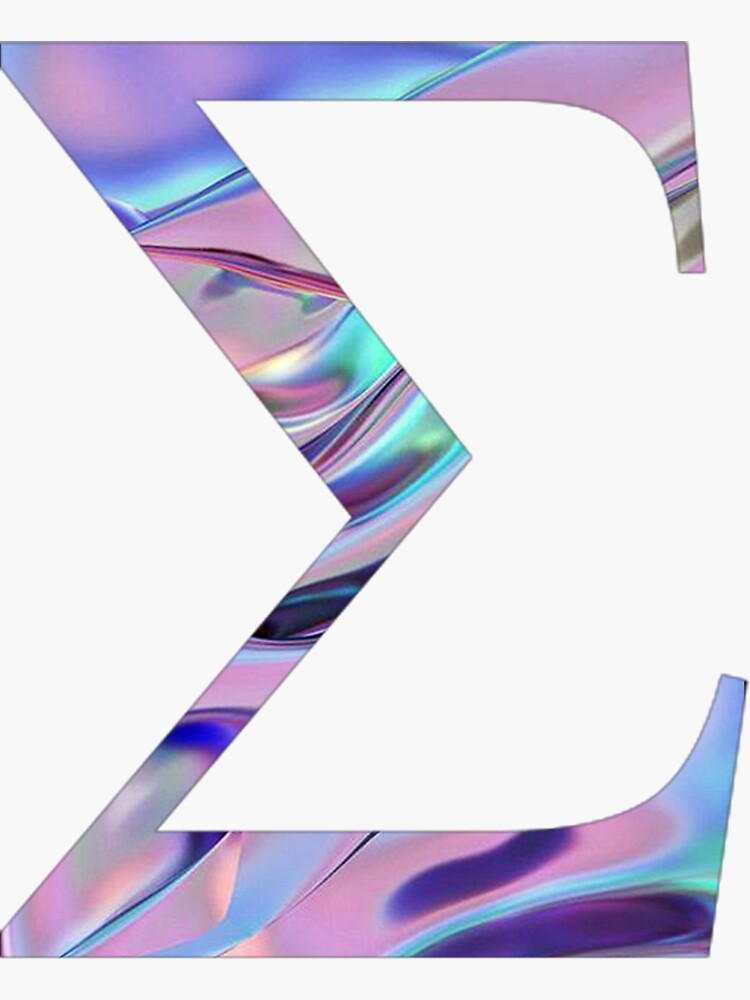 "Sigma- Holographic/ Chrome- Greek letter" Sticker for Sale by ...