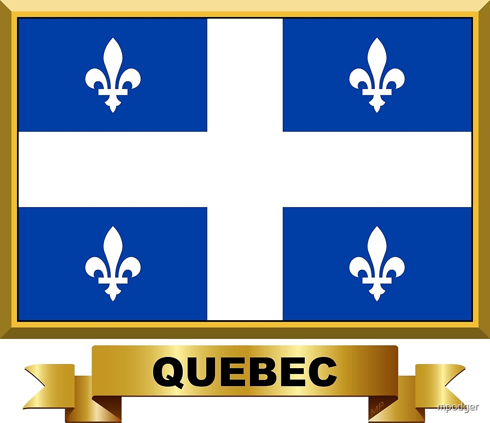 "QUEBEC Flag Gifts, Masks, Stickers & Products (N)" by mpodger | Redbubble