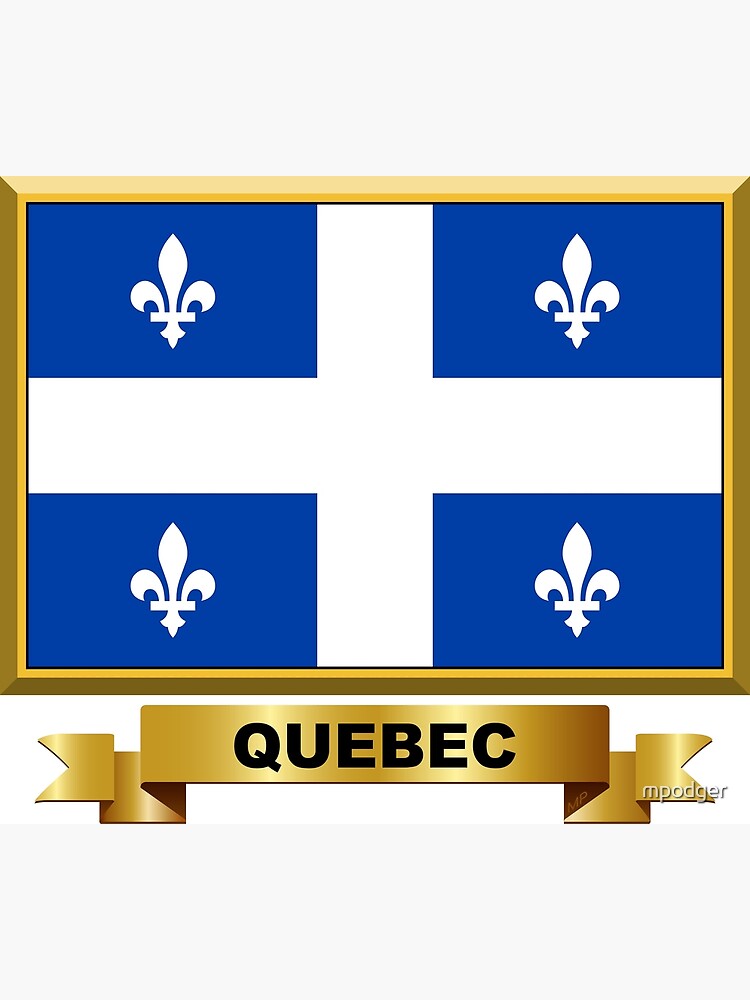 "QUEBEC Flag Gifts, Masks, Stickers & Products (N)" Poster by mpodger ...