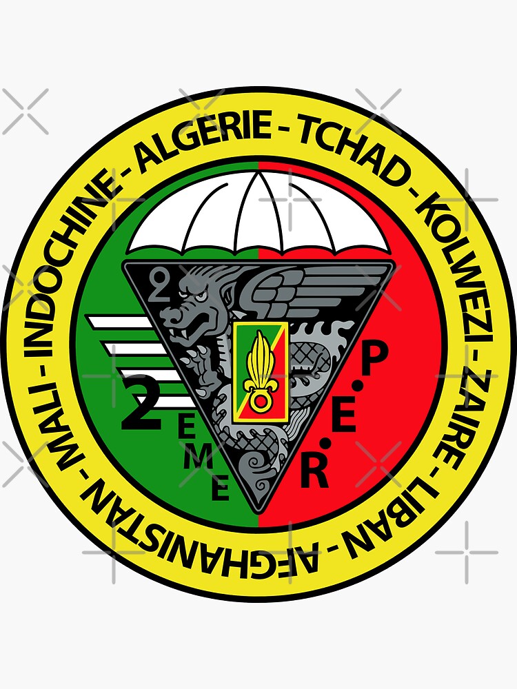 "French Foreign Legion 2nd REP" Sticker for Sale by sirglennbo | Redbubble