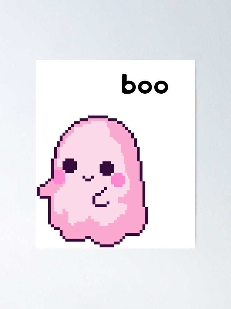 "A cute little ghost." Poster for Sale by FedyaProduct | Redbubble