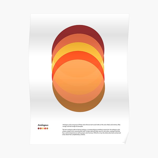 "Analogous Colors - Color Theory " Poster for Sale by MDRNHOME | Redbubble