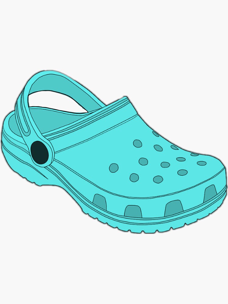 "blue croc sticker" Sticker by stickerbylucyy | Redbubble
