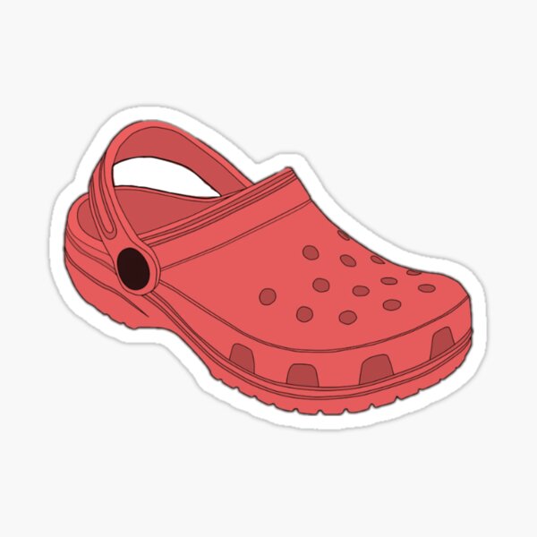 "red croc sticker" Sticker by stickerbylucyy | Redbubble