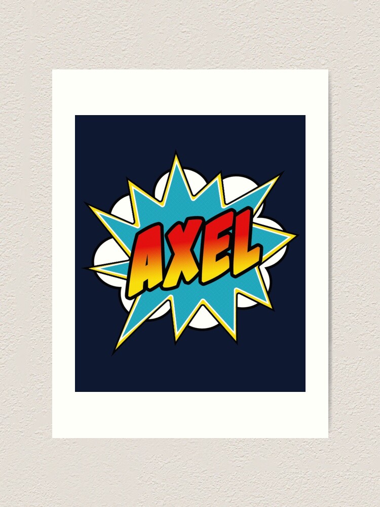 "Boys Axel Comic Book Superhero Name" Art Print by Rixta82 | Redbubble