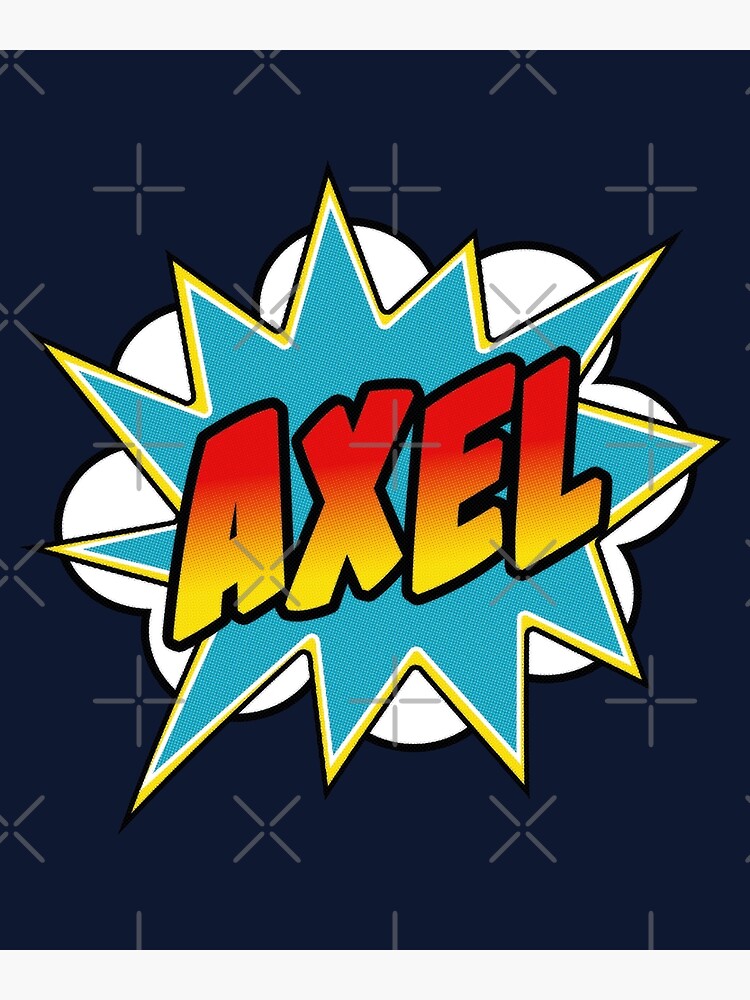 "Boys Axel Comic Book Superhero Name" Art Print by Rixta82 | Redbubble