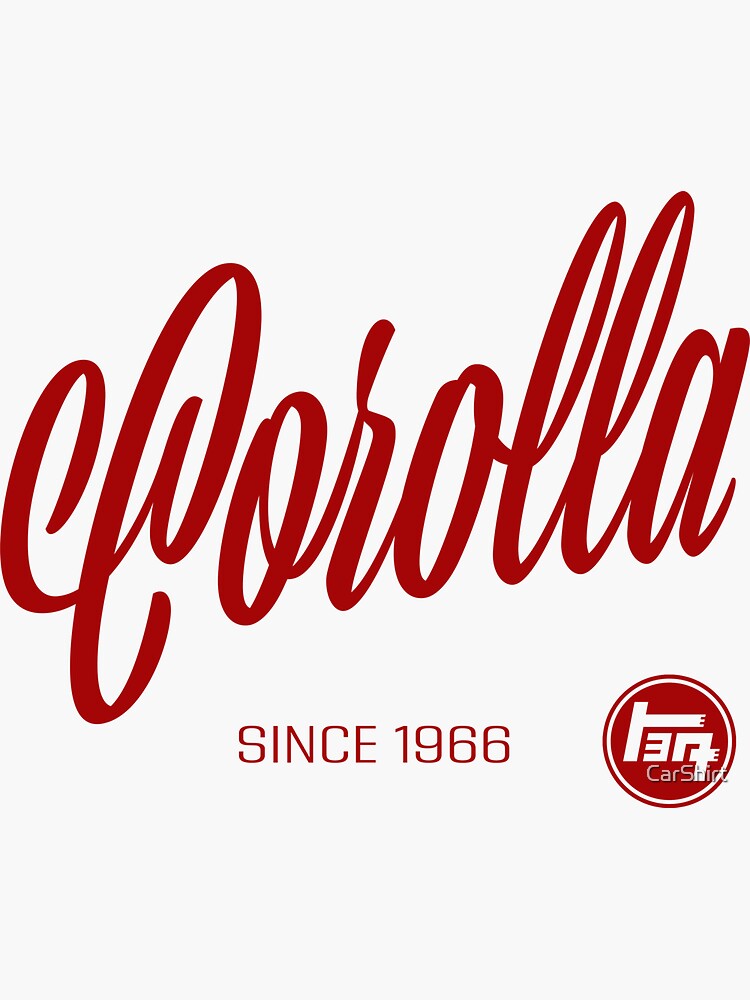 "Toyota Corolla since 1966 old logo" Sticker for Sale by CarShirt ...