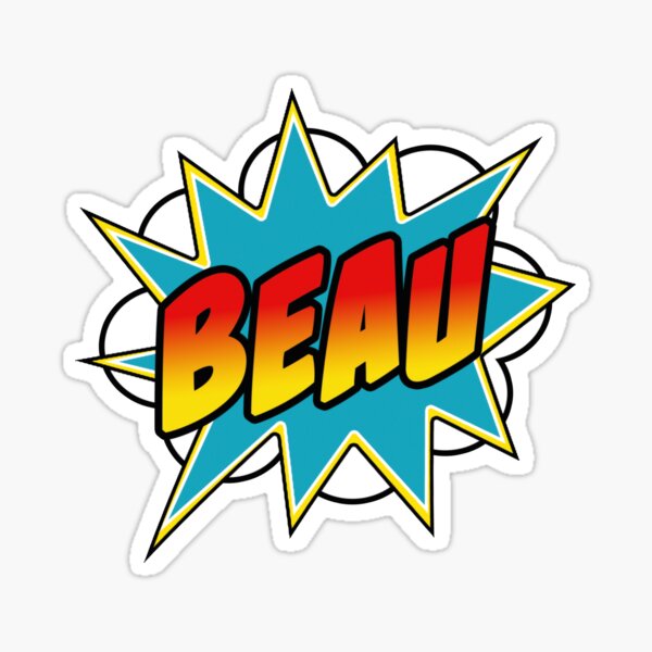 "Boys Beau Comic Book Superhero Name" Sticker for Sale by Rixta82 ...