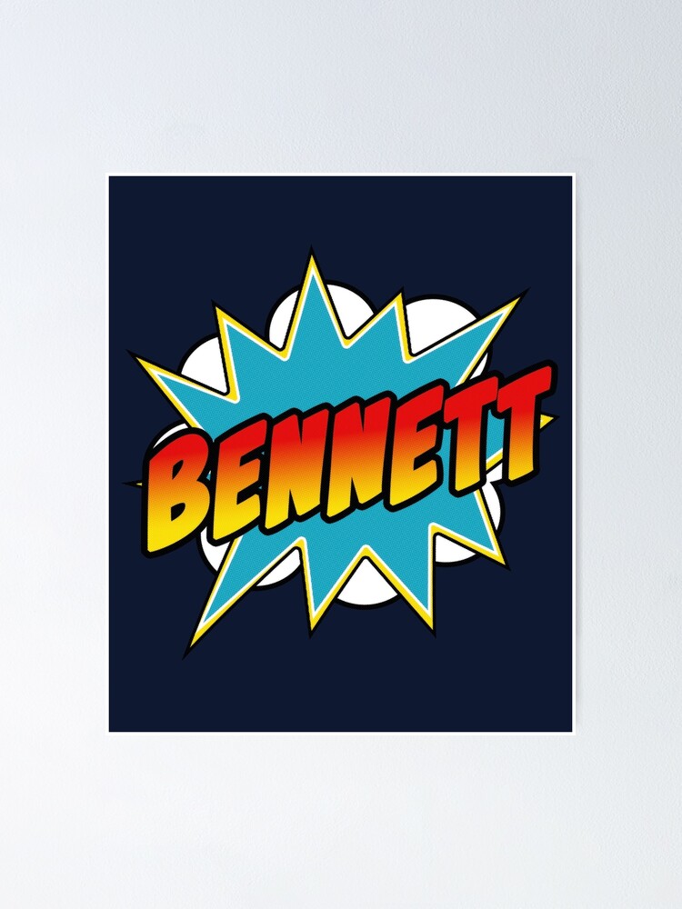 Póster «Nombre del superhéroe del cómic Bennett para niños» de Rixta82 ...