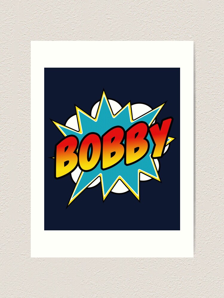 "Boys Bobby Comic Book Superhero Name" Art Print for Sale by Rixta82 ...