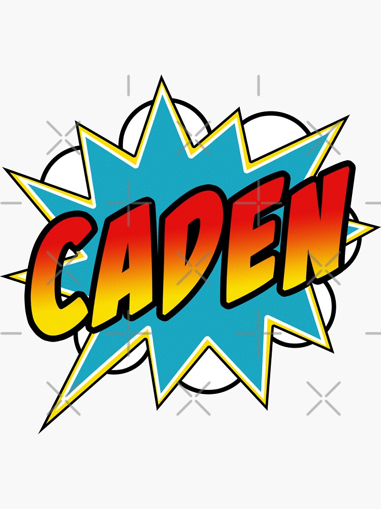"Boys Caden Comic Book Superhero Name" Sticker for Sale by Rixta82 ...