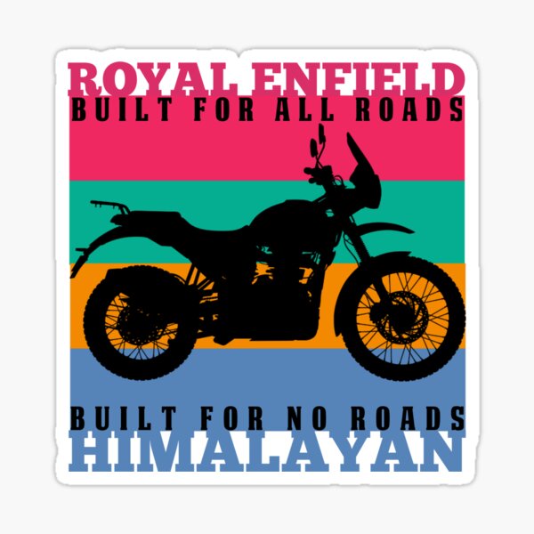 "Royal Enfield himalayan designs by FASHION THERAPY" Sticker for Sale ...