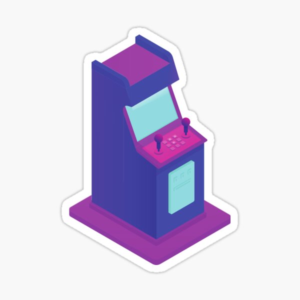 "Retro gaming arcade " Sticker by BenKADesigns | Redbubble