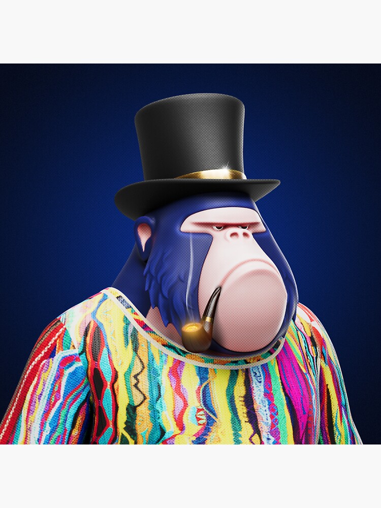 "Exiled Degen Ape #1018 NFT Art" Sticker for Sale by coinninlingus ...