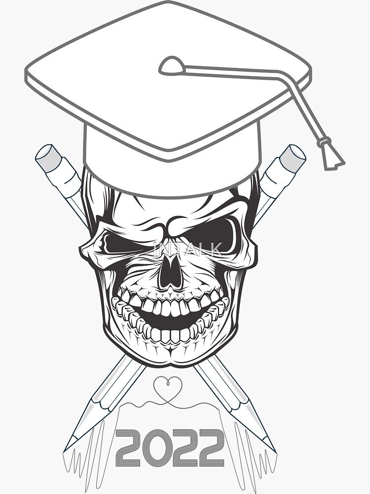 "Student skull 2022" Sticker for Sale by INTALK | Redbubble