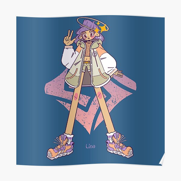 "Lina Anime Character" Poster for Sale by Twenties-Studio | Redbubble