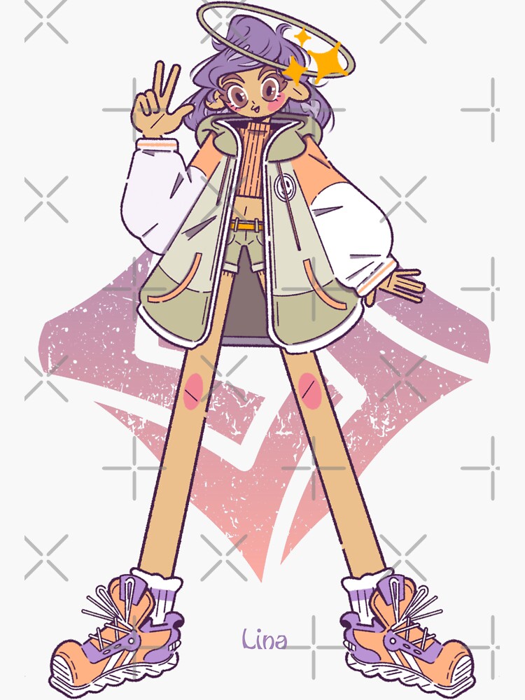 "Lina Anime Character" Sticker for Sale by Twenties-Studio | Redbubble