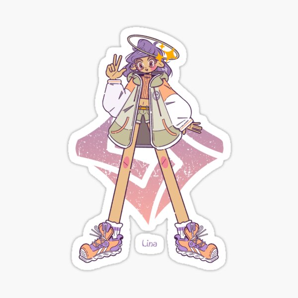 "Lina Anime Character" Sticker for Sale by Twenties-Studio | Redbubble