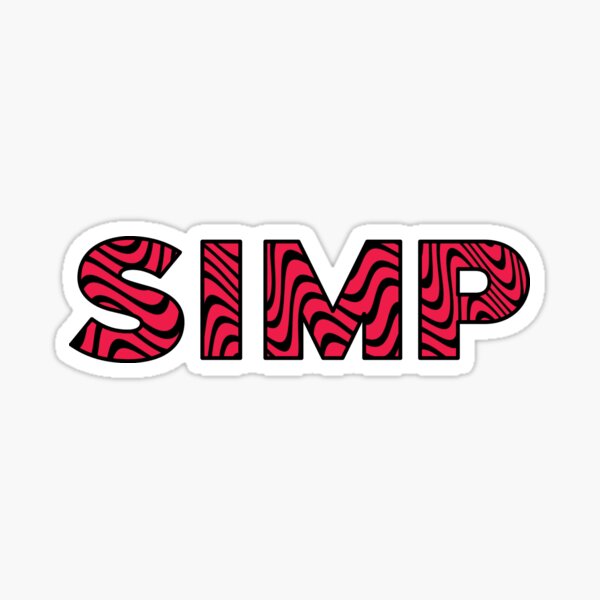 "Simp" Sticker for Sale by NerdPalace | Redbubble