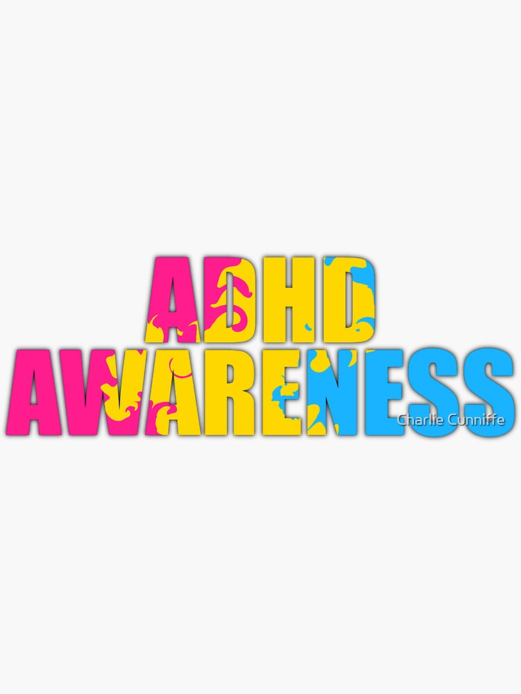 "Pansexual ADHD Awareness" Sticker for Sale by GingerOctopus | Redbubble