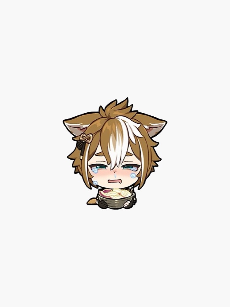 "Gorou Crying Onions Chibi" Sticker by beebohbop | Redbubble