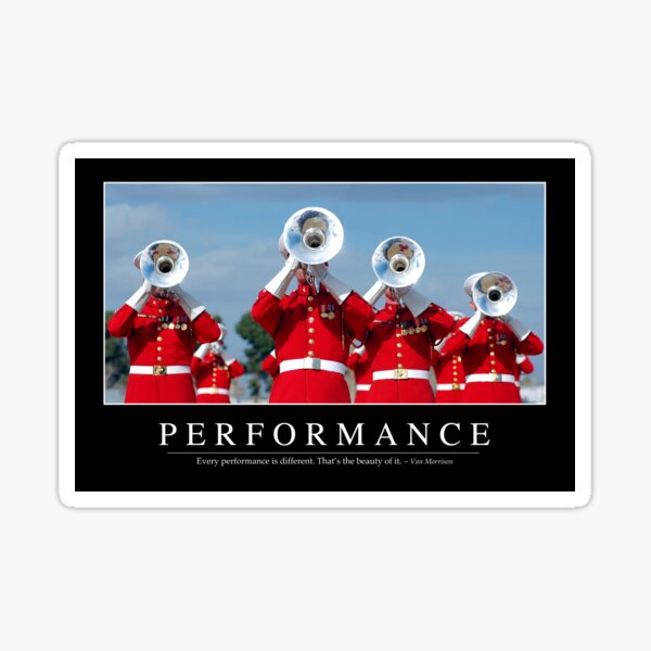 "Performance: Inspirational Quote and Motivational Poster" Sticker for ...