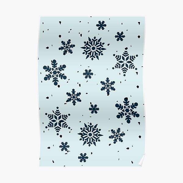 "Snow flakes design pattern for home decor" Poster for Sale by ...