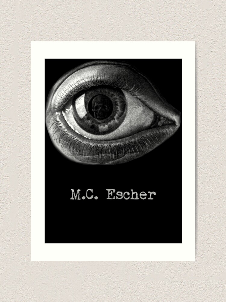 "Skull in Eye M.C. Escher surreal artist surrealist art lover drawing ...