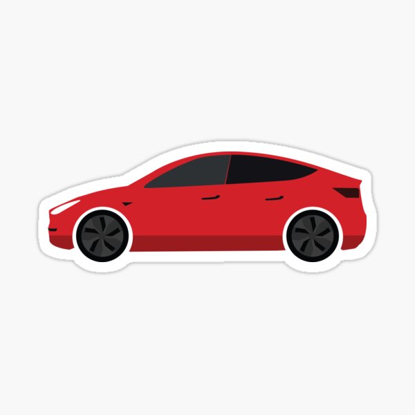 "Tesla Model Y - Electric car" Sticker for Sale by Roel-zapdos | Redbubble