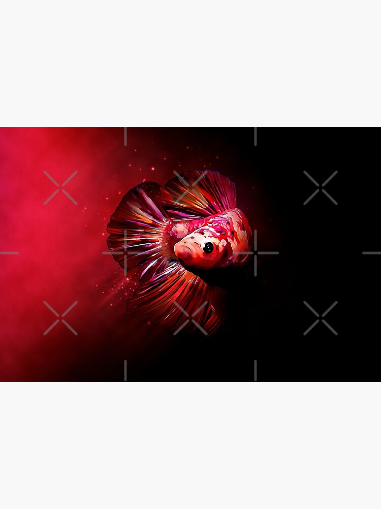 Red Betta Bath Mat sold by Milud_Psychiatric | SKU 42530030 | Printerval