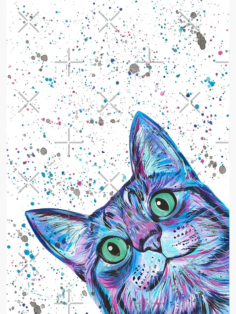 " Curious Cat" Sticker by EmmaLC-Art | Redbubble