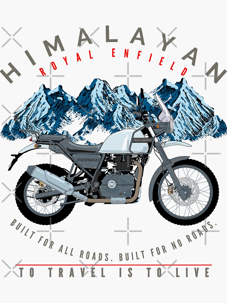 "Royal Enfield Himalayan designs by FASHION THERAPY. " Sticker for Sale ...