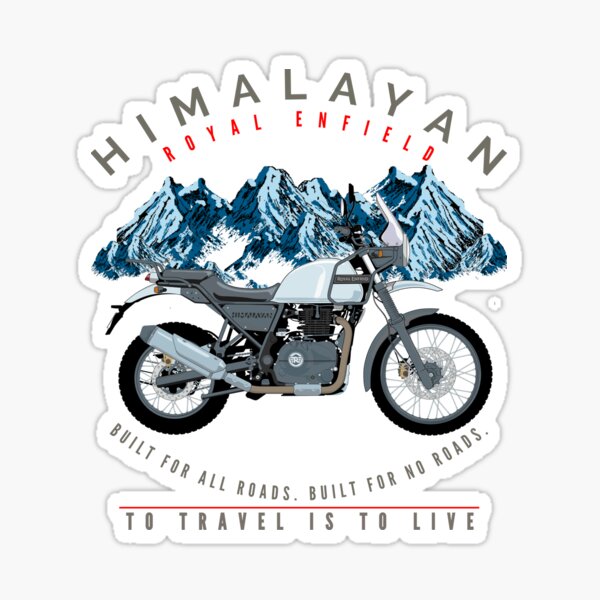 "Royal Enfield Himalayan designs by FASHION THERAPY. " Sticker for Sale ...
