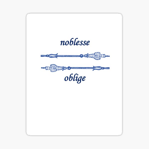 "noblesse oblige royal mace" Sticker for Sale by billyp04 | Redbubble