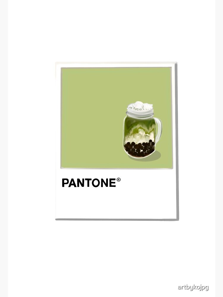 "Matcha Bubble Tea Pantone Color Swatch" Art Print by artbykojpg ...