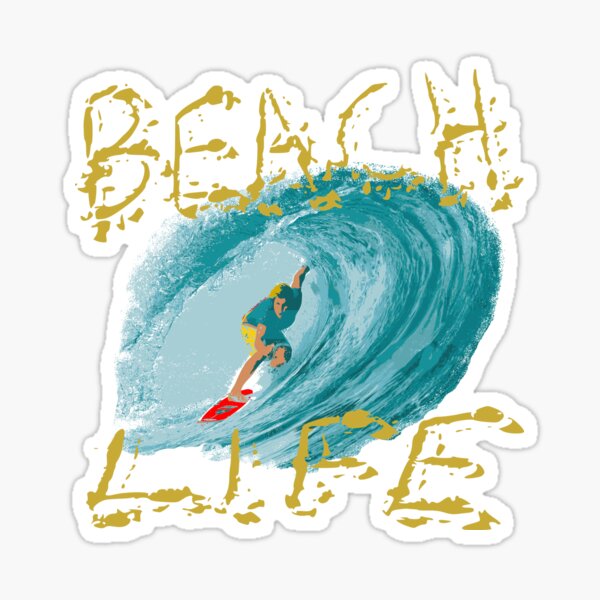 "Beach Life" Sticker for Sale by Grobie | Redbubble