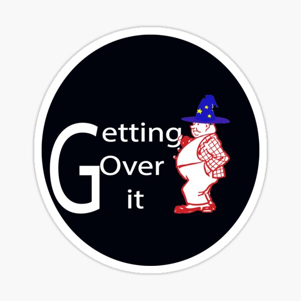 "getting over it" Sticker by PAGMARKET | Redbubble