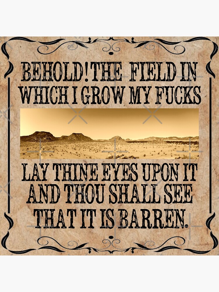 "Behold The Field" Poster for Sale by wooskiii | Redbubble