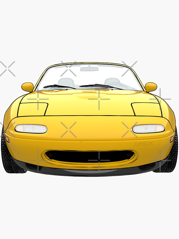 "1992 NA Sunburst Yellow Miata Sticker" Sticker by Erics75218 | Redbubble