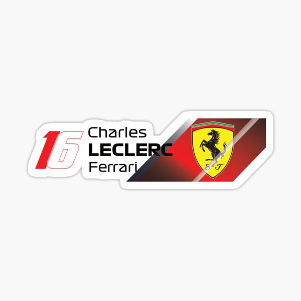 "16 Charles Leclerc" Sticker by 33Afrivisuals | Redbubble