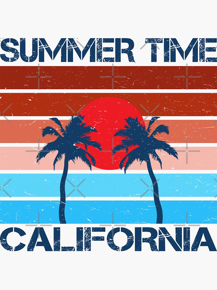 "Summer Time California Tropical Sunset Beach | VSCO Aesthetic" Sticker ...