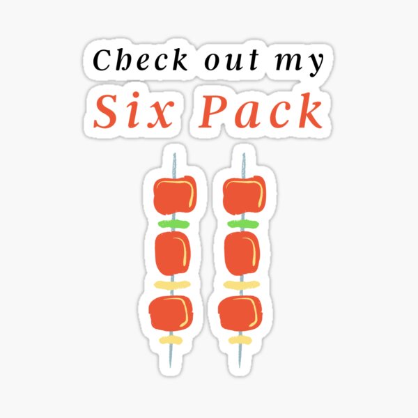 "Check out my Six pack " Sticker for Sale by Youcef-Y | Redbubble