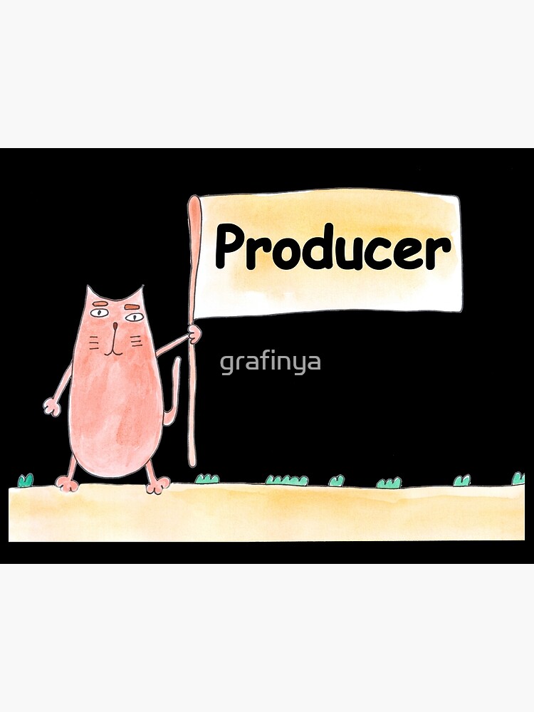"Producer. Profession, work, job. Cat shows banner " Poster by grafinya ...