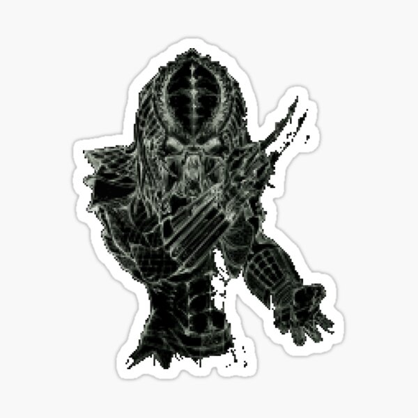 "8bit Predator drawing " Sticker for Sale by AdiDsgn | Redbubble
