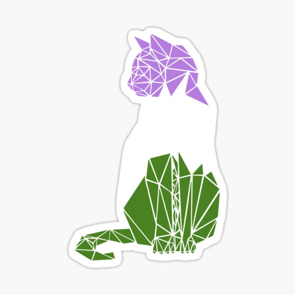 "Genderqueer Cat Pride Design Genderqueer Flag Colors" Sticker for Sale ...