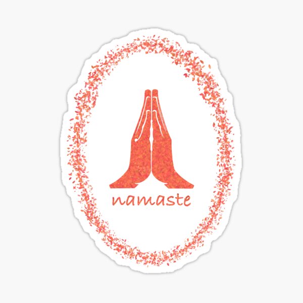 "Namaste" Sticker for Sale by guiltfreed | Redbubble